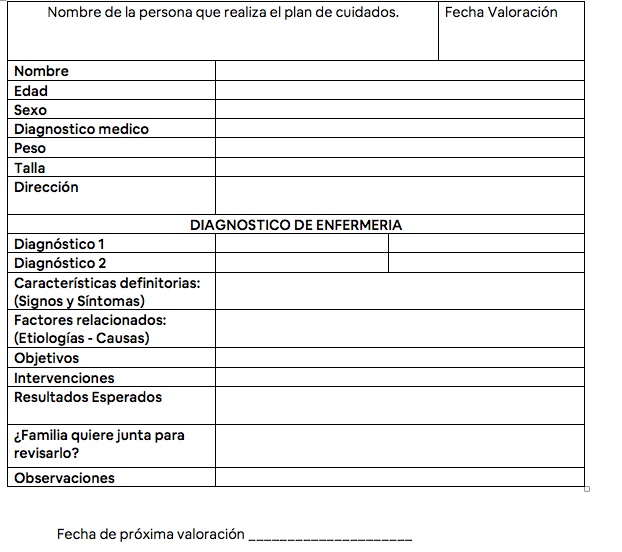 ¿Qué es un Plan de Cuidados y por qué es importante?